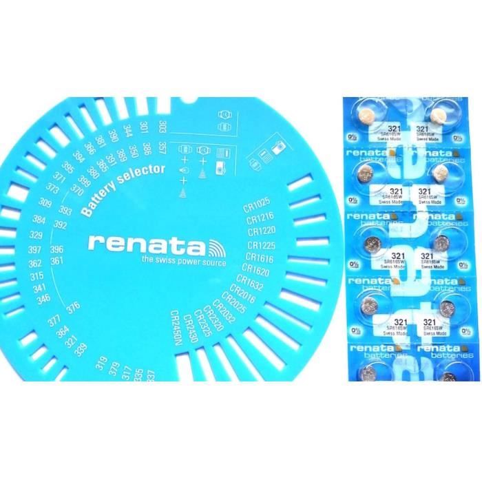 10 PILES RENATA 321 AVEC GABARIT - Cdiscount Jeux - Jouets