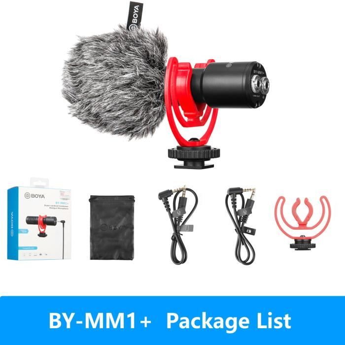 BOYA Professional Shotgun Condensateur Microphone BY-MM1 + Mini Microfone pour PC iPhone Caméra ...