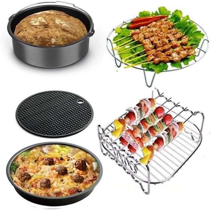 Lot De 5 Accessoires Pour Friteuse À Air Chaud De 15,2 À 20,3 Cm Pour Mini Friteuse À Air ...