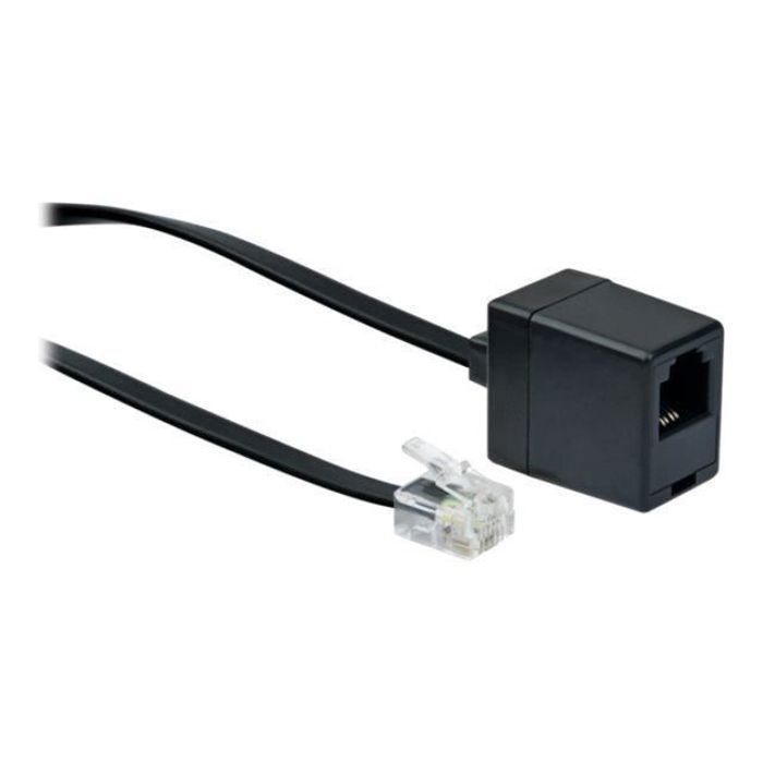 Schwaiger Rallonge de câble de téléphone RJ-11 (F) pour RJ-11 (M) 10 m ...