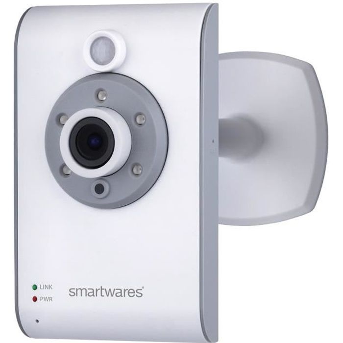 SMARTWARES Caméra de surveillance IP sans fil connectée HD 720P LAN/Wi ...