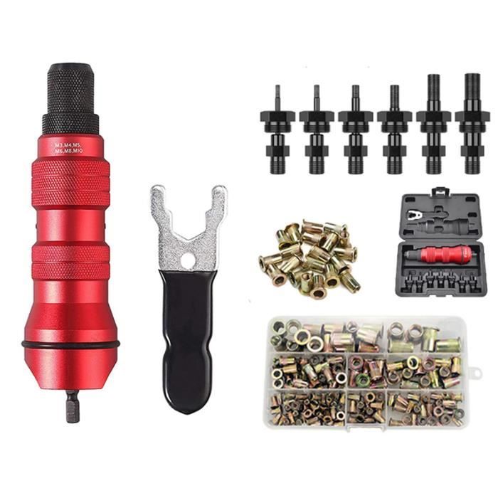 Convertisseur D'Outil D'éCrou de Rivet éLectrique -M10, Kit D'éCrou de ...
