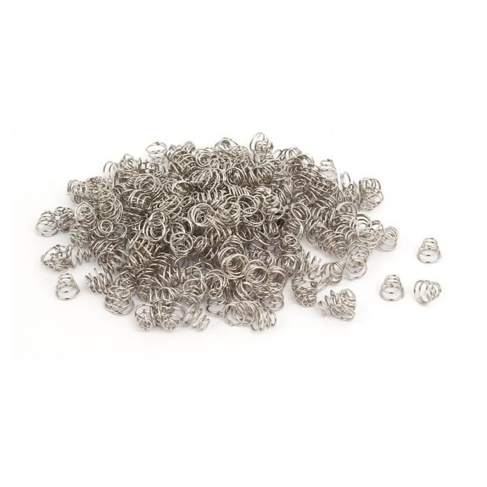 10mm X 6mm X 19mm Métal Ressort Compression Conique Conique Ton Argent ...