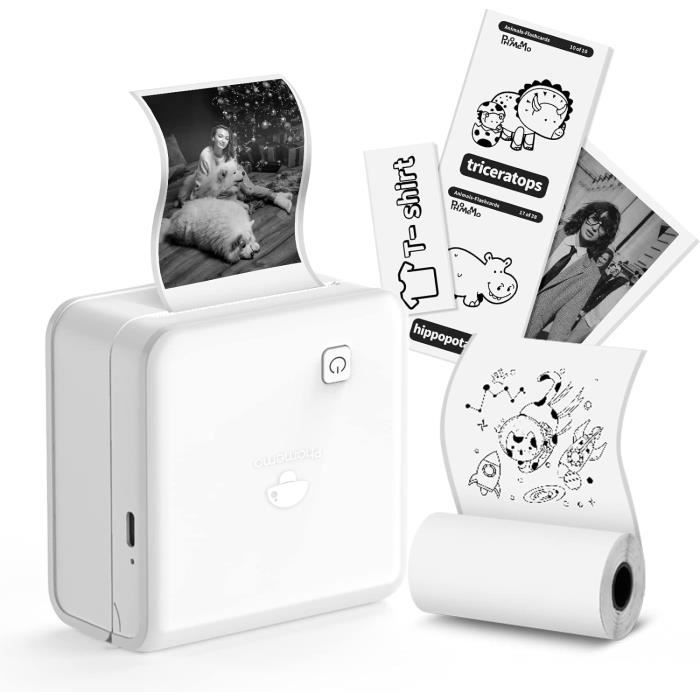 Phomemo M02 Pro Mini Imprimante Portable, 300 DPI Imprimante Thermique ...
