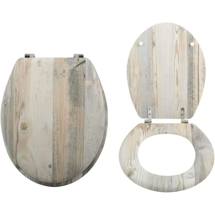 Abattant de toilette en panneaux MDF avec charnières en acier ...
