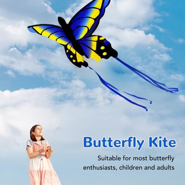 Cerf-volant papillon YOSOO - 133x70cm - Facile à voler - Pour enfant à ...