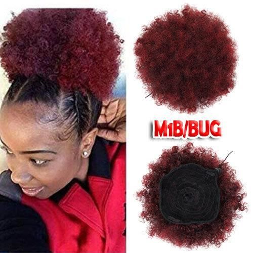 Chignon,T1B - Bourgogne-8 Pièces--Chignon Afro Bouffant, Queue De ...