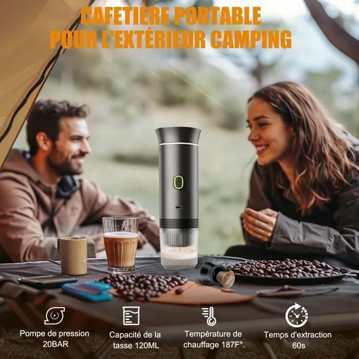 Machine à Café Portable 12V Voiture & Camping - Compatible Capsules ...