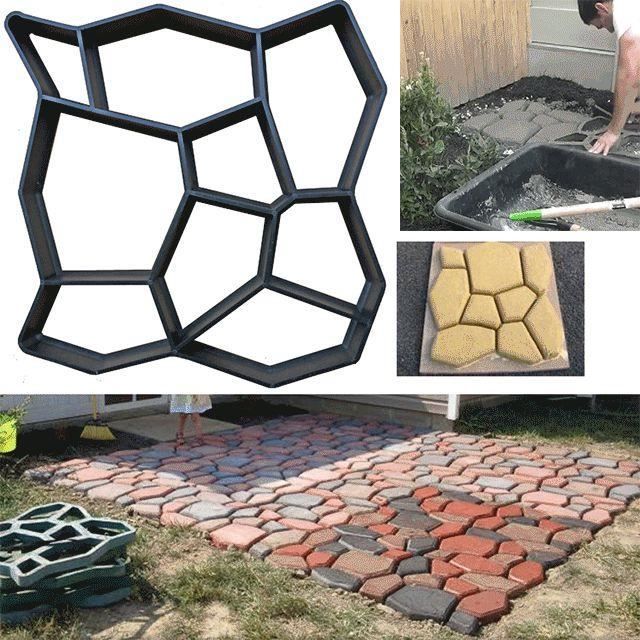 Carrelage,Moule de formation de sol en ciment,modèle de pavage de gazon ...