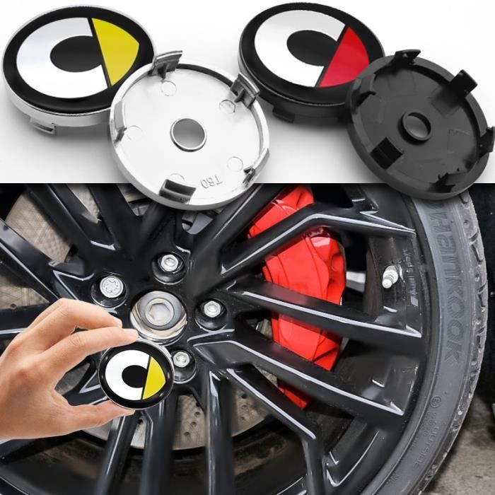 Enjoliveurs,Centre de roue 60mm, 4 pièces, couvercle autocollant pour ...
