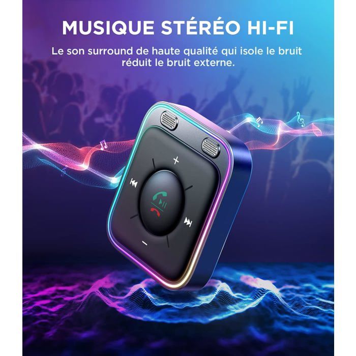 2025 Adaptateur Bluetooth Jack 3.5, Recepteur Bluetooth 5.4 Aux【Effet ...