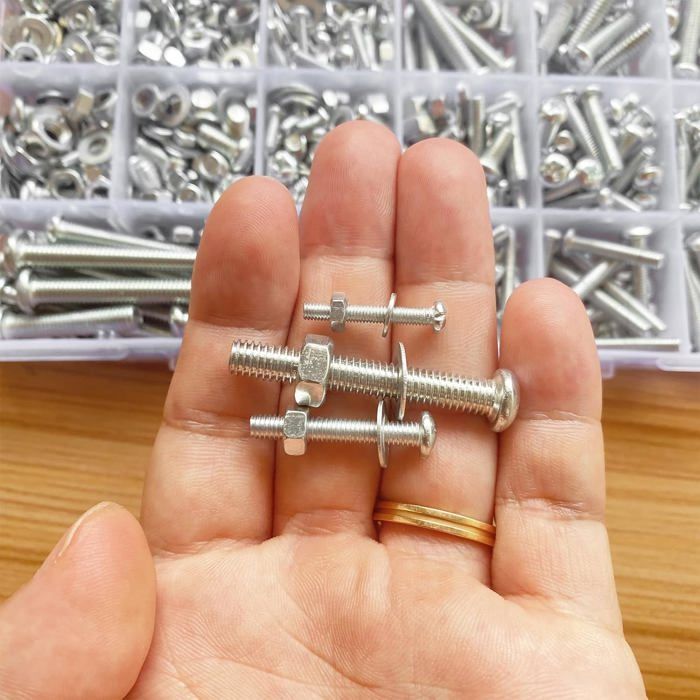 1080 Pièces M3 M4 M5 M6 Vis Autoforeuse, Vis D'Assemblage, Assortiment Vis, Vis Ecrou, Boulons ...