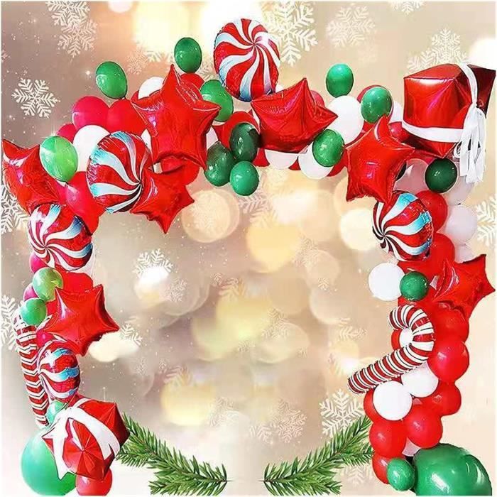 Ballons De Noël Rouges Et Verts Ballons Archés Guirlande Ensemble ...
