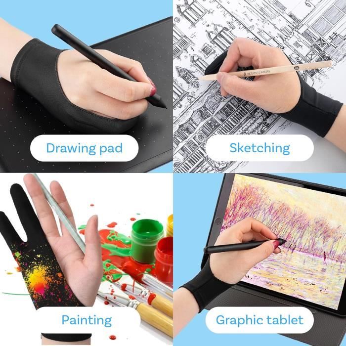 Gant De Dessin Numérique - Gant D'Artiste Pour Tablette Graphique ...