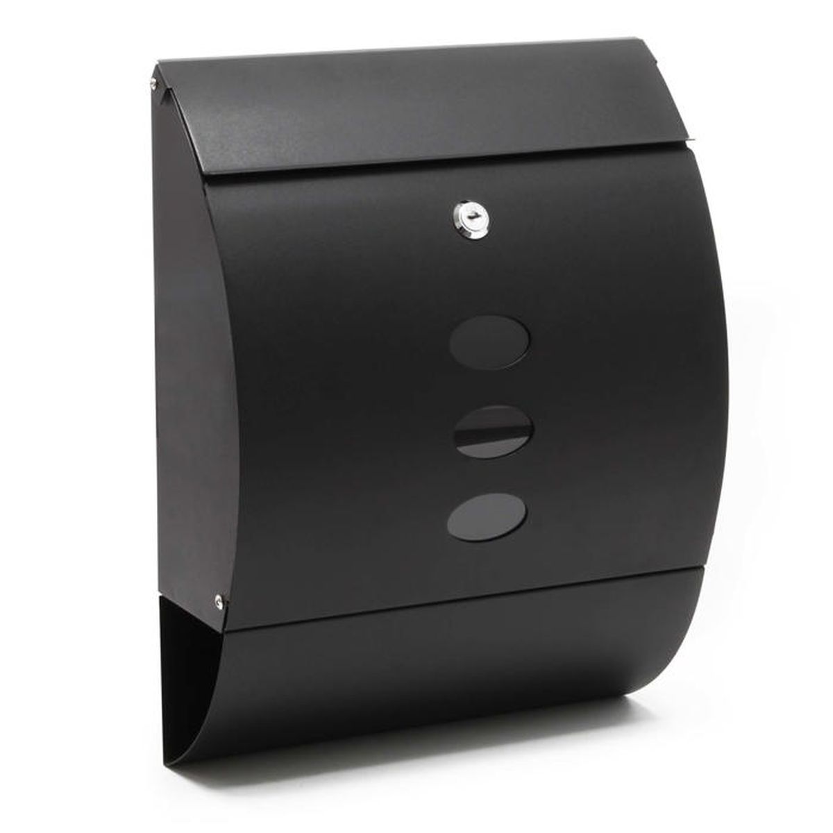 Boite aux lettres Design V18 Boite postale murale Noire Compartiment ...