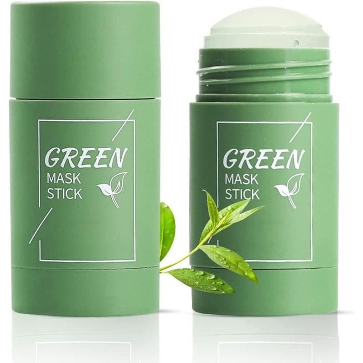 2 Packs Green Mask Stick, Masque Point Noir Visage Green Acne Stick Au ...