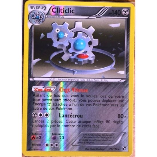 Carte Pokémon 76-114 Cliticlic 140 PV - HOLO RE... - Cdiscount Jeux ...
