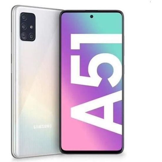 Smartphone - Samsung - Galaxy A51 - 128 Go - Blanc - 6.5" - 48 ...