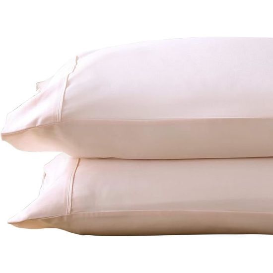 Taie d'oreiller - Rose Poudré - King - 300 fils au pouce carré ...