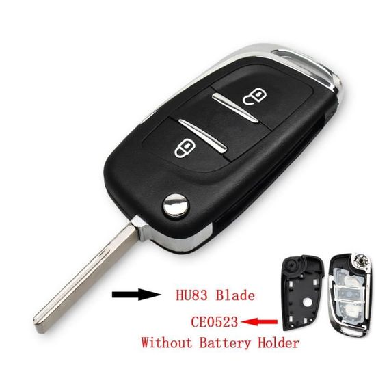 Taille -2bt HU83 CE0523 clé télécommande à bascule pour voiture, pour ...