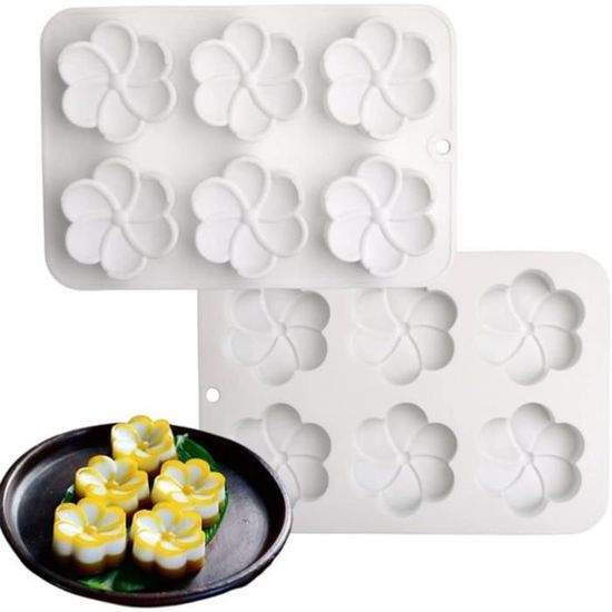 6-Cavity Moule En Silicone En Forme De Fleur Pour Gâteaux, Chocolats ...