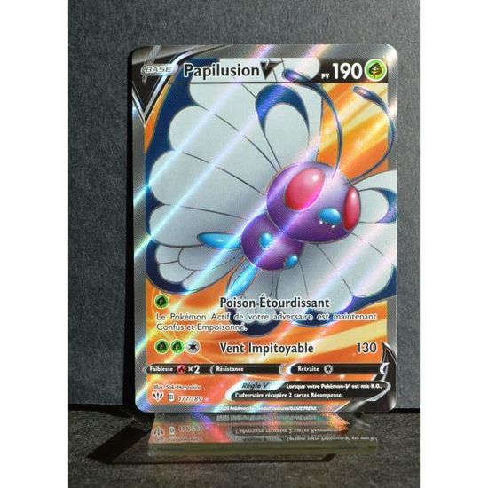 Carte Pokémon Papilusion V 190 PV 177-189 EB03 - Ténèbres Embrasées ...