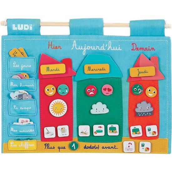 Tableau De Routine Pour Enfant “Le Temps Qui Passe” Panneau Avec 60 ...