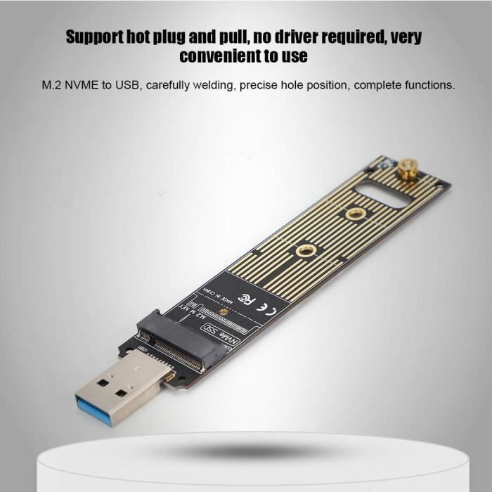 Carte de montage M.2 NVME vers USB HDD Carte de l'adaptateur M.2 NVME SSD vers USB Carte de ...