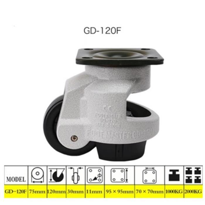 GD-120F - charge 500KG, Roue de réglage de niveau-roulettes, Support ...