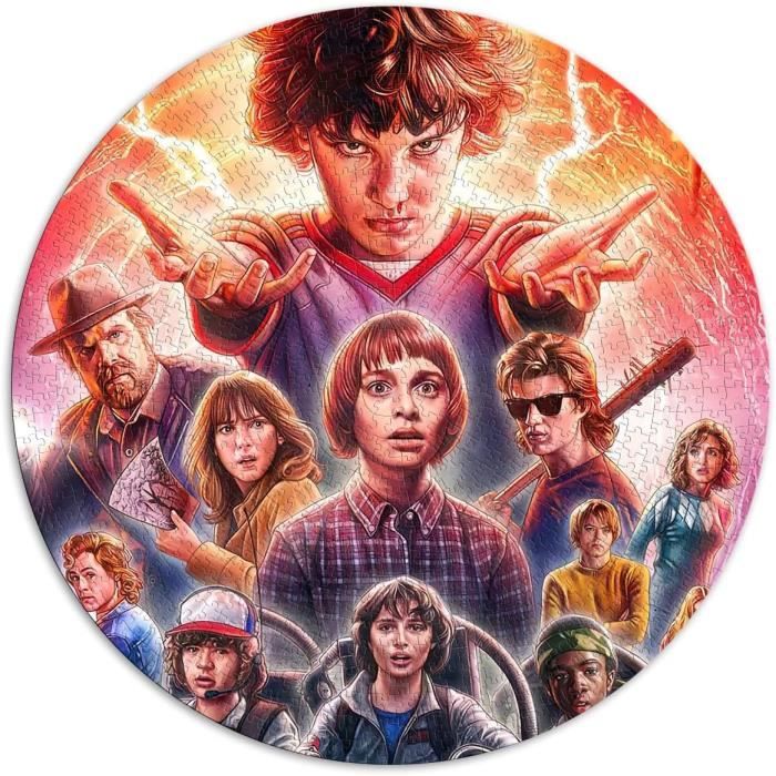 Jigsaw 1000 Pièces Stranger Sci-Fi Thriller Movie Puzzle Rond Garçons ...