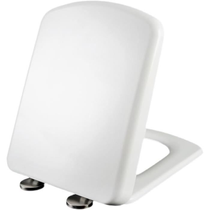 Abattant Wc Avec Frein De Chute, Forme Carrée, Lunette Wc Antibactérien ...
