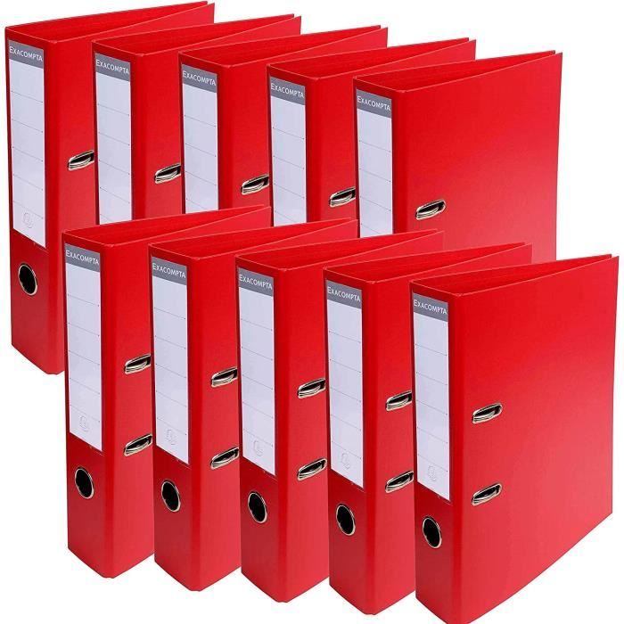 Carton de 10 Classeurs à levier A4,Dos de 70mm,Mécanique 75mm,32x29x7cm ...