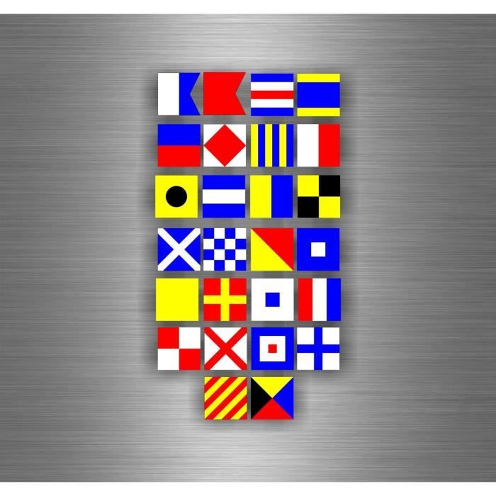 Planche Autocollant sticker code maritime drapeau - Cdiscount Beaux ...