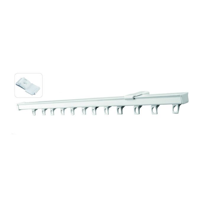 Tringle Rail - Unirail - Laqué Blanc - 1 m - Supports Plafond Inclus ...