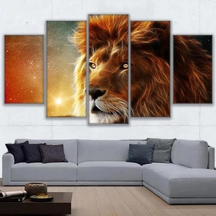 Tableau Multi Panneau 5 Parties Decor Murale Impression sur Toile 5 ...