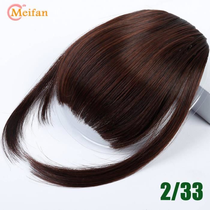 Accessoires coiffure,postiche frange synthétique courte noire,faux ...