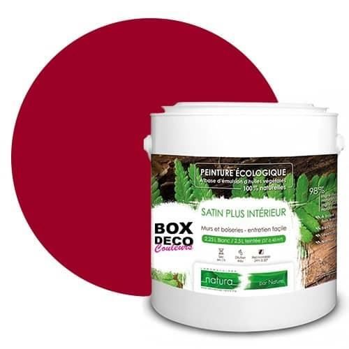 PEINTURE Teinte Rouge Rubis murale naturelle écologique aspect satin ...