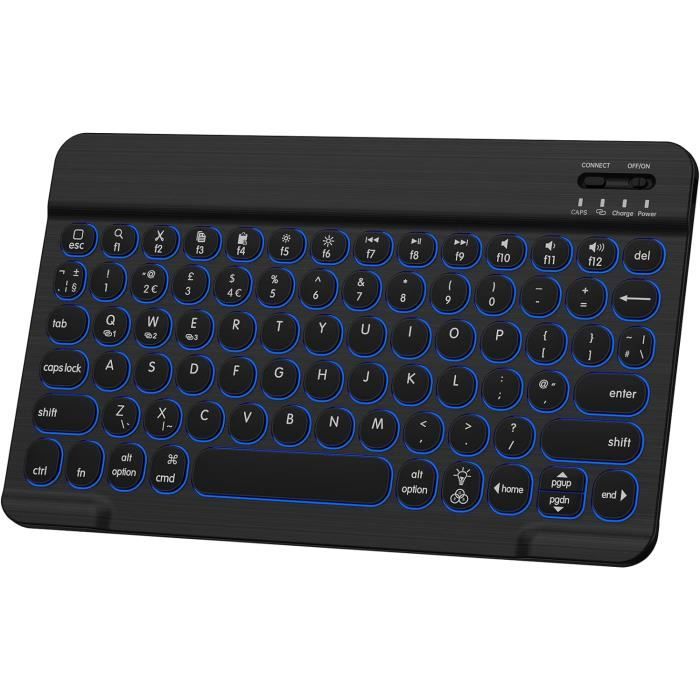 Clavier Bluetooth Sans Fil, Qwerty Uk, Clavier Rétroéclairé Pour Ipad ...