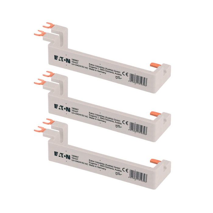 Lot de 3 barres de pontage verticale 16mm², 1P+N, pour interrupteur ...