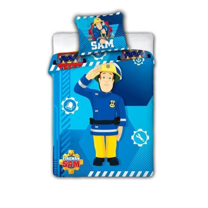 Fireman Sam baby Parure de lit 100x135 cm - Cdiscount Maison