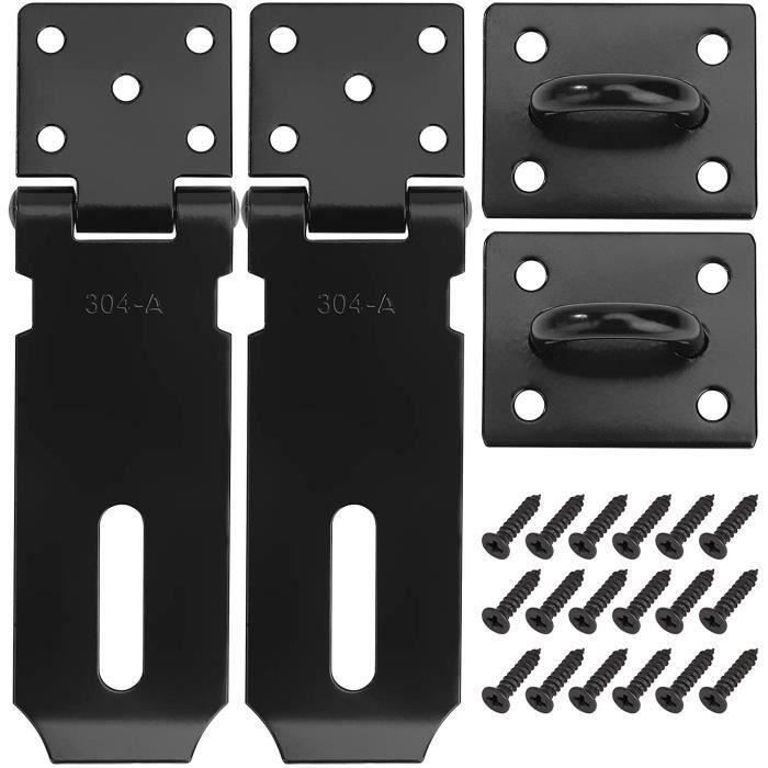 HAOPYOU- Cadenas Fermoir Loquet de Porte Acier Inoxydable Moraillon de ...