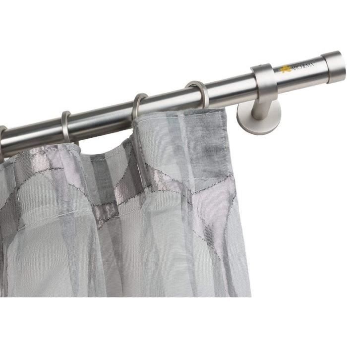 InCasa Tringle a Rideaux O 28 mm, L. 320 cm. en Acier satine Complet - Cdiscount Maison