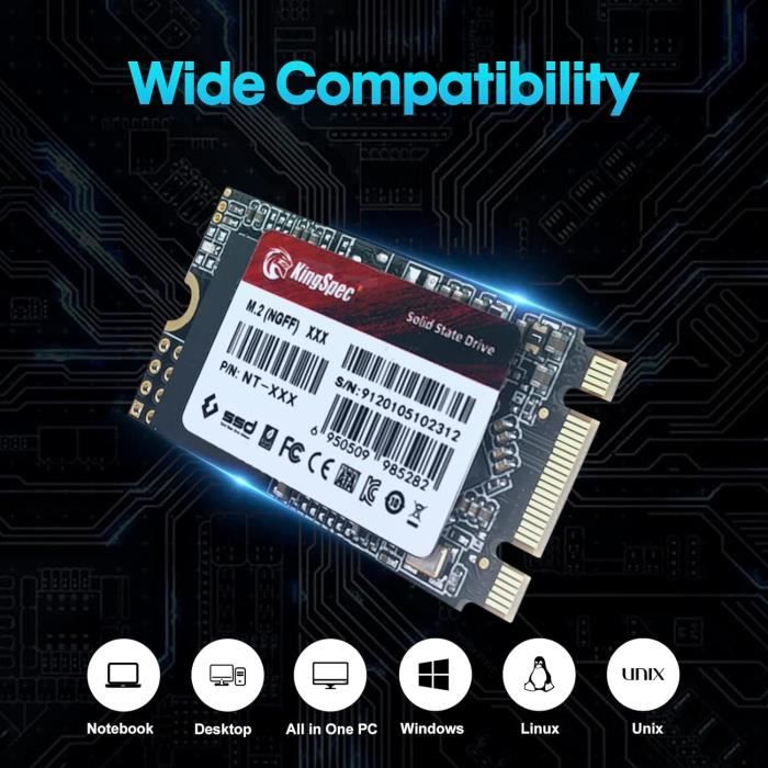 KingSpec SSD 128Go M2 SATA 2242,3D NAND Flash,Interne Disque Dur SSD SATA III 6Gb/s - Cdiscount ...