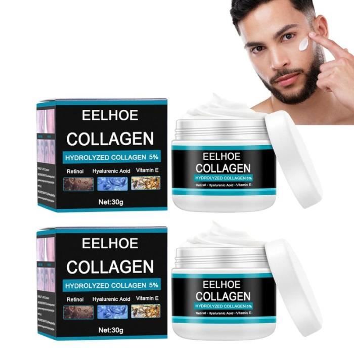 Crème au collagène pour hommes, crème hydratante pour le visage pour ...