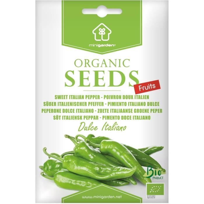 Poivron Doux Italien "Dulce Italiano", Graines Certifiées Biologiques ...