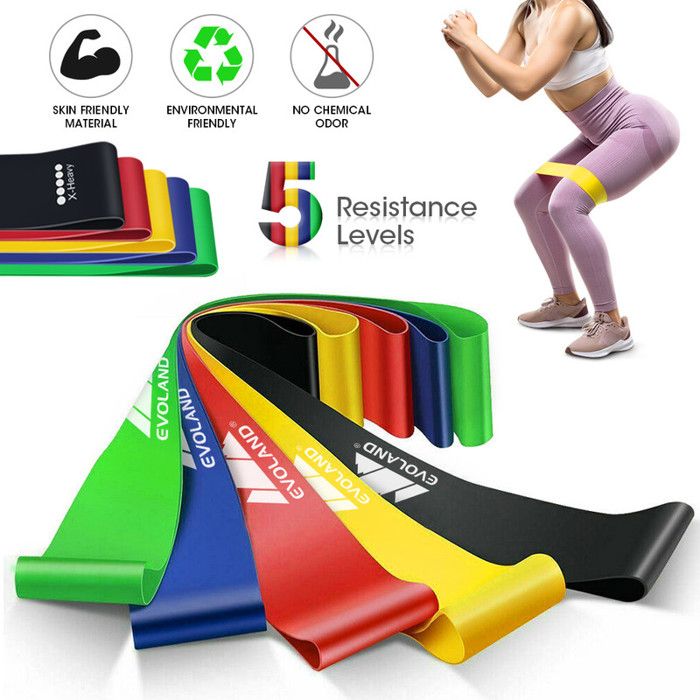 Kit Bande Elastique Musculation De 5 Resistance Band Fitness,Bande de ...