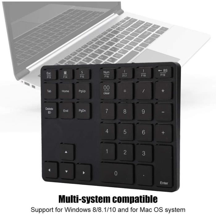 Clavier Numérique Sans Fil 35 Touches Bluetooth 5.0 Clavier Ultra-Mince ...