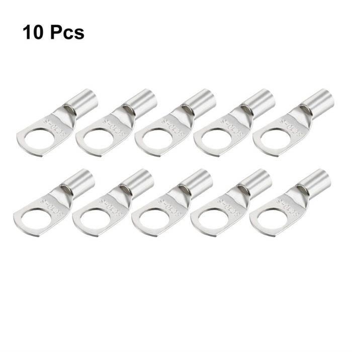 10Pc Cosse à Sertir Câble SC10-8 Non Isolé U-Type sertir cuivre 10mm2 ...