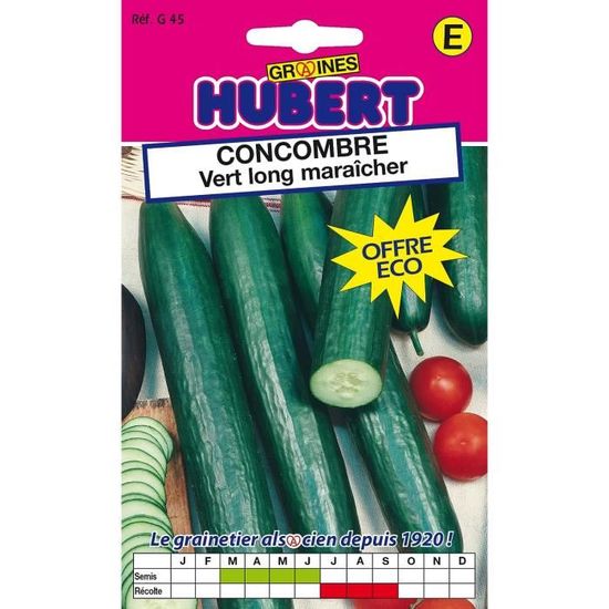 Graines De Concombre Vert Long Maraîcher Format Eco 9 Grammes[q1422 ...