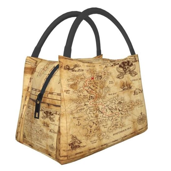 Sac à Lunch,Carte des pirates 18x 28x 16.5cm - Cdiscount Maison